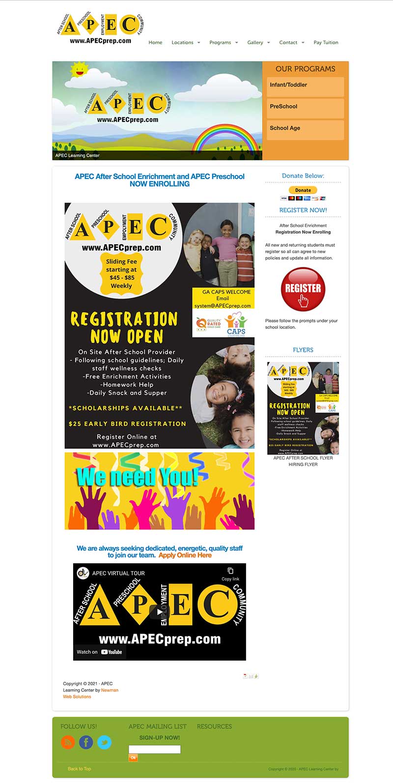 APEC Learning Center | Newman Web Solutions Agency