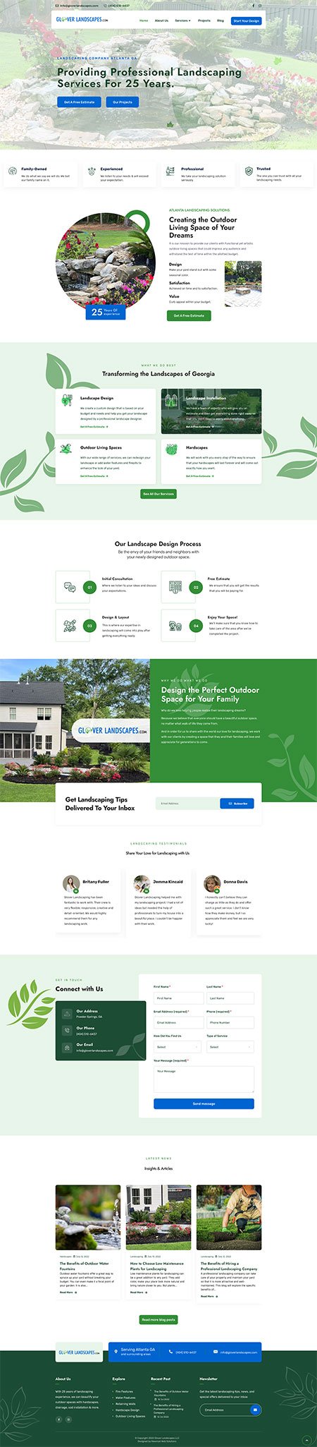 Glover Landscapes | Newman Web Solutions