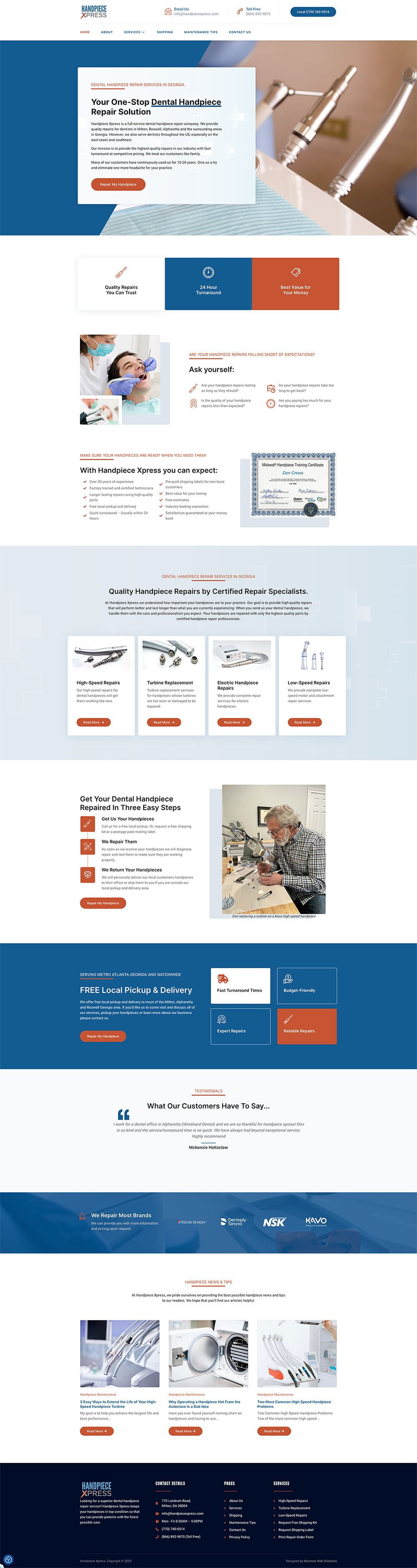 Handpiece Xpress | Newman Web Solutions Agency