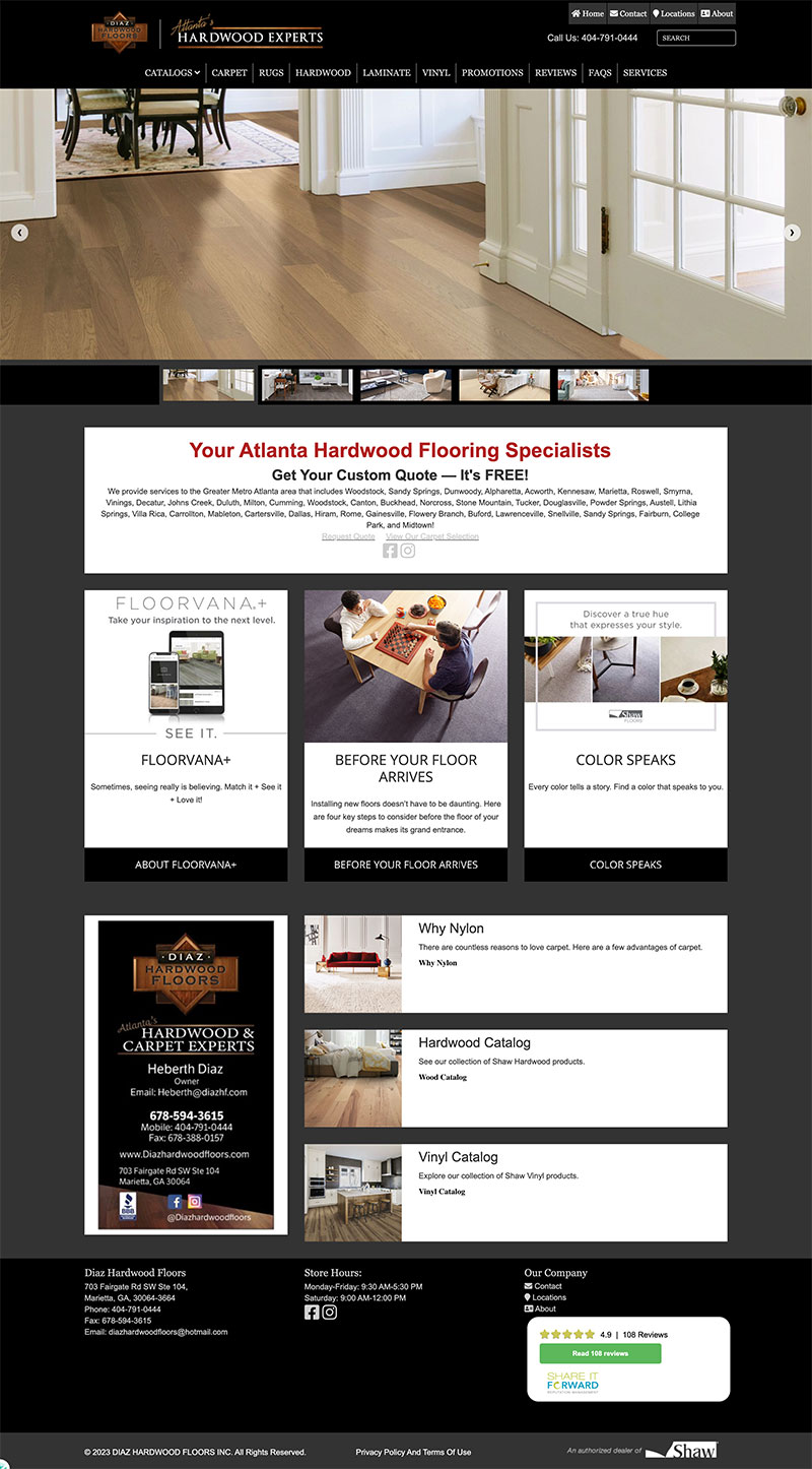 Diaz Hardwood Floors | Newman Web Solutions Agency