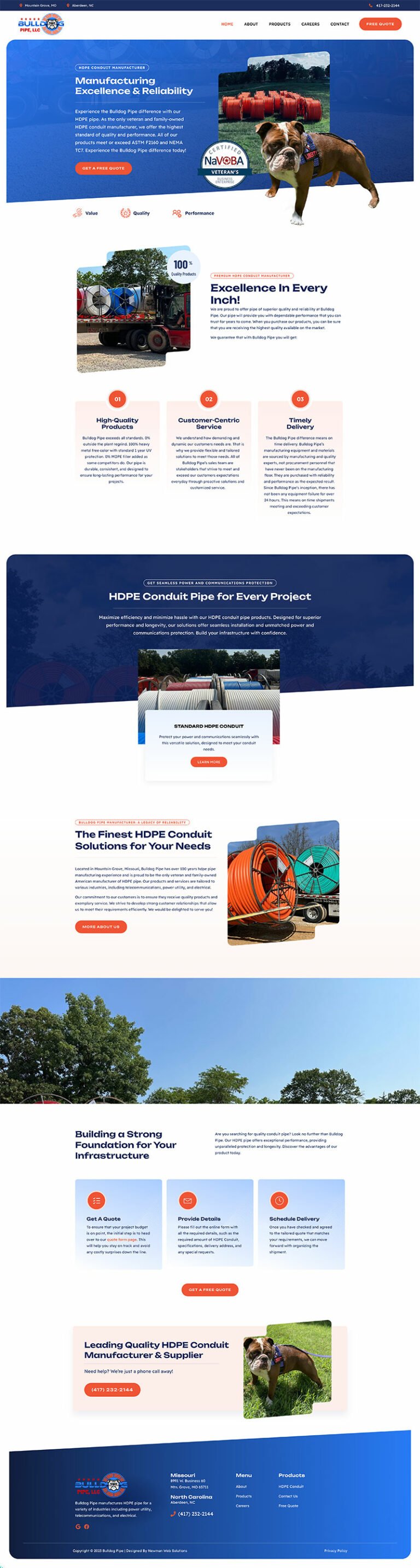 Bulldog Pipe | Newman Web Solutions Agency