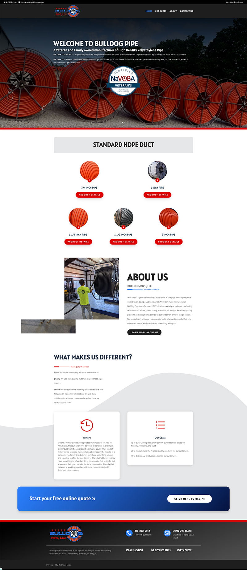 Bulldog Pipe | Newman Web Solutions Agency