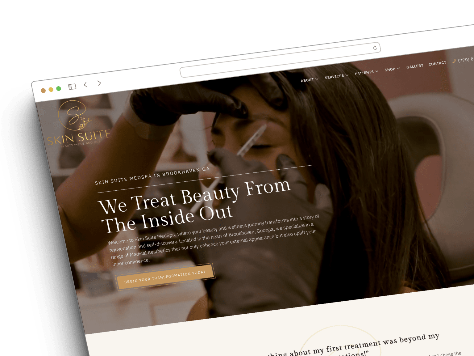 Skin Suite MedSpa Website Redesign | Brookhaven Atlanta GA